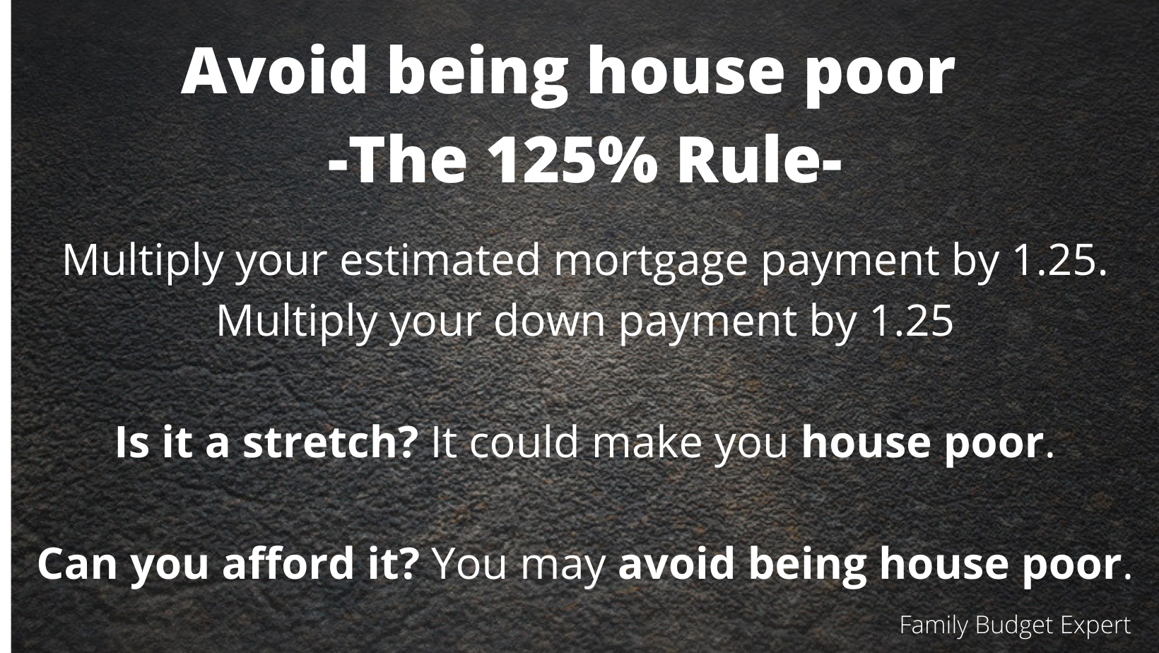 House Poor? How to get out of it and how to avoid it altogether ...