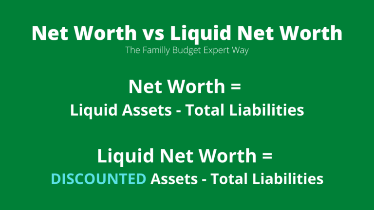 Liquid Net Worth: Your key to staying out of debt - Family Budget Services