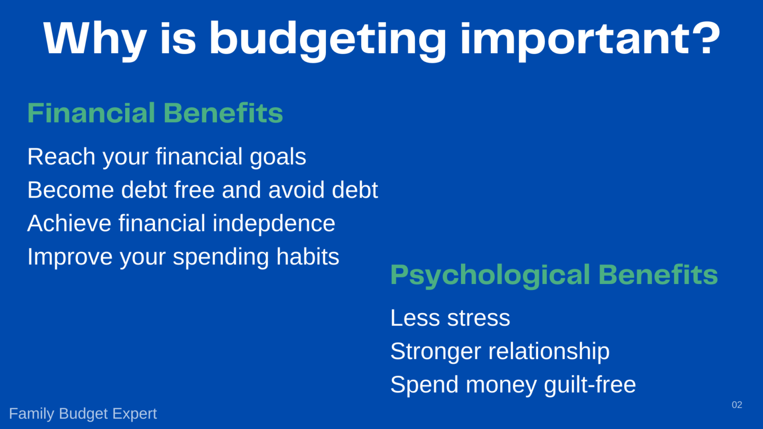 Why is budgeting important? 7 Financial and Psychological Benefits ...