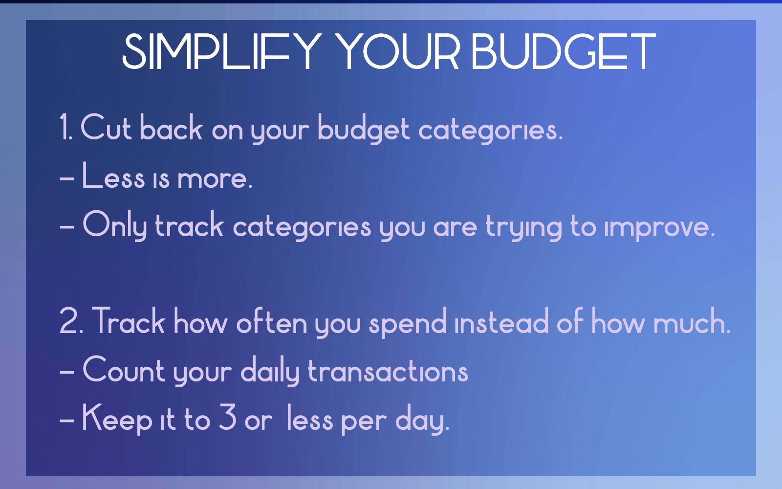 How to simplify your finances - Family Budget Services
